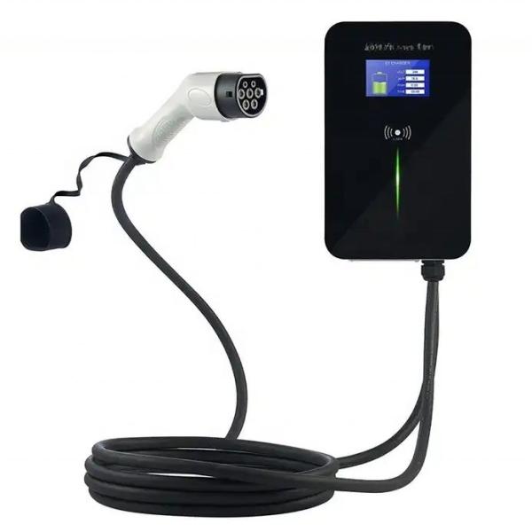 Quality RDC Wall-Mounted Charging Stations Type2 plug 32A 3P 22KW RFID Card Cable length for sale
