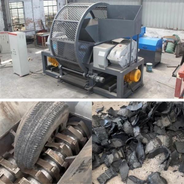 Quality Vertical Structure Old Tire Recycling Shredder for Rubber Powder Making for sale