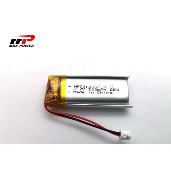 Quality MSDS 3.7V 701435 300mAh Lithium Polymer Rechargeable Battery for sale