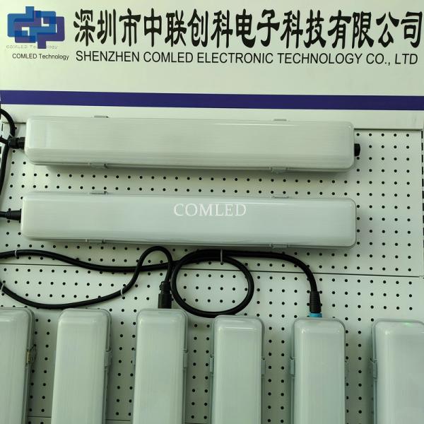 Quality 600mm Tri Proof Led Batten With Microwave Sensor 690*116*92mm for sale