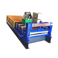 Quality Cr 12 Blade Plate Corrugated Sheet Roll Forming Machine for sale