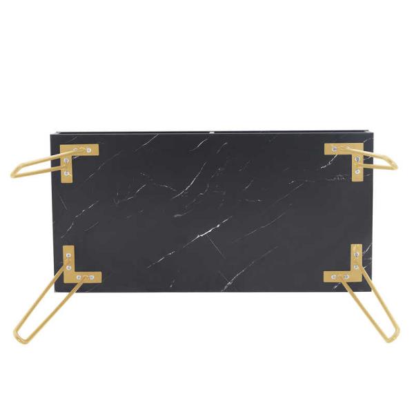 Quality 31.5inches Height Marble MDF Top Console End Table / Thin Long Side Table for sale