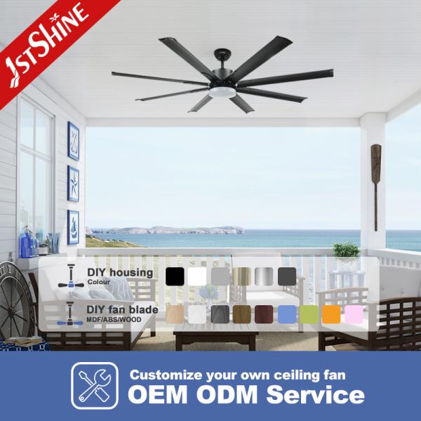 Quality 64" Industrial Ceiling Fan With LED Light And Remote Control for sale