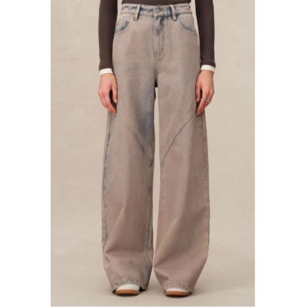 Quality High-waisted straight-leg denim trousers for sale