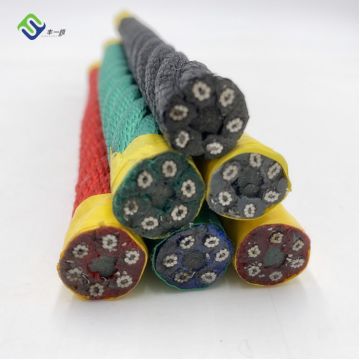 Quality PP Wire Playground Combination Rope 16mm 6 Strand With Fibre Core for sale