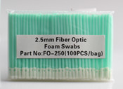 Quality Ø 2.5mm Foam Tipped Fiber Cleaning Swabs , Custom Fiber Optic Cleaning Products for sale