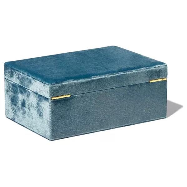 Quality Velvet Jewelry Packaging Box Wooden Luxury Jewelry Trinket Box BSCI for sale