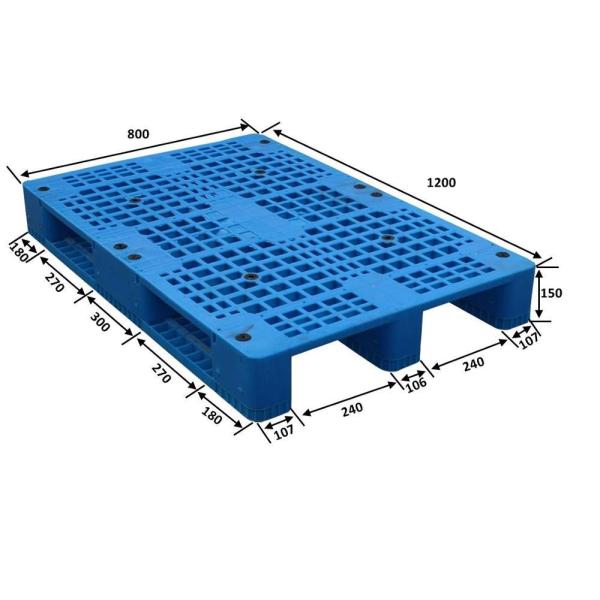 Quality Single Faced HUADING 1200*800*150mm Heavy Duty Grid Surface Plastic Pallet for sale