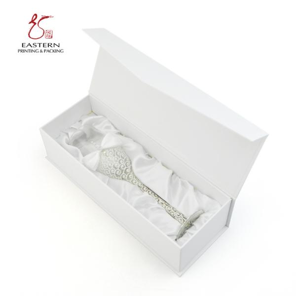 Quality SGS Approve 65mm Width Wine Glass Cardboard Gift Box For Wedding Party for sale