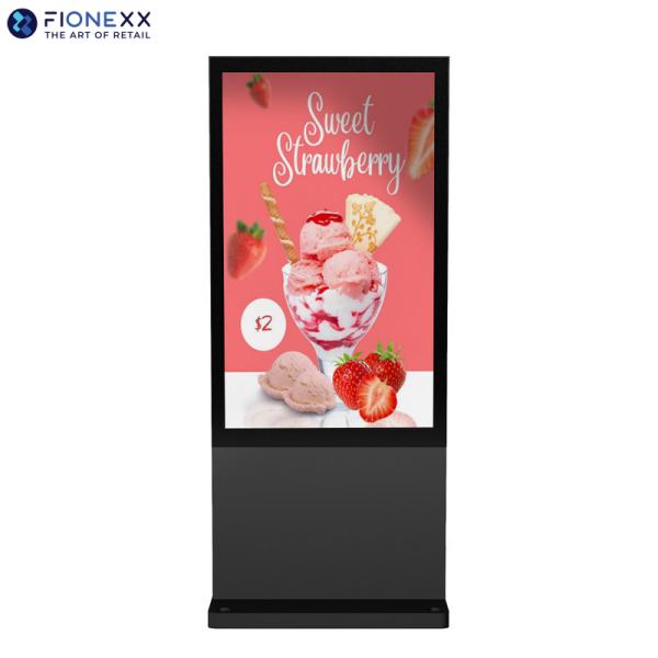Quality 43 Inch Black Windows Outdoor Fanless Vertical Digital Totem Outdoor-Designed Fanless Advertising Digital Signage for sale