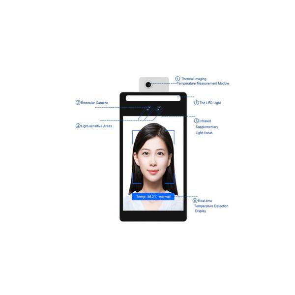 Quality IP55 Face Recognition Attendance System Stand On Turnstile F2-TH For Temperature for sale