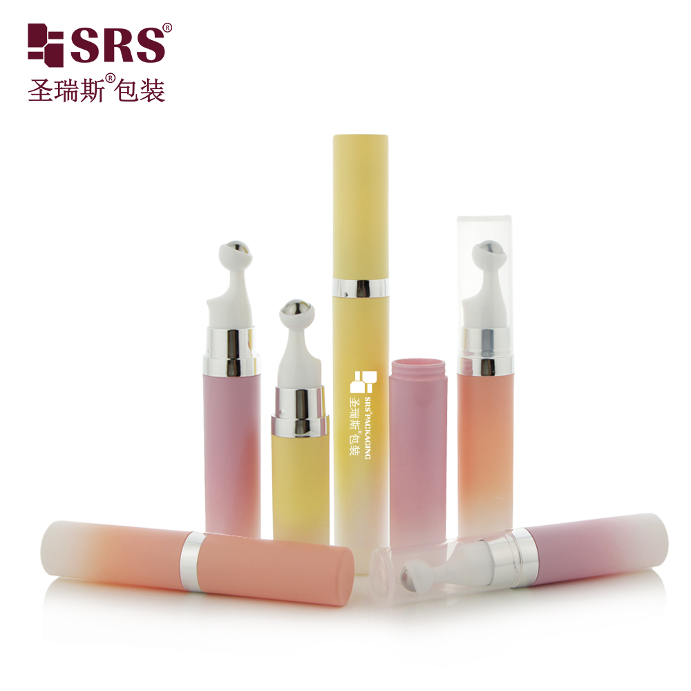 Quality A0035 7.5ml 10ml 15ml Empty Snap On Design Airless Roll On Bottle For Eye Serum for sale