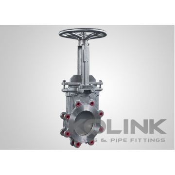 Quality Stainless Steel Knife Gate Valve Lugged , SS Yoke , Self Cleaning Mechanism for sale