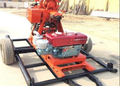 Quality High Speed Small Trailer Mounted Water Well Drilling Rig With 110 Meters Depth for sale