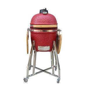 Quality Outdoor Kamado Ceramic Barbecue High Degree Fired Resistance Red 39cm 15 Inch for sale