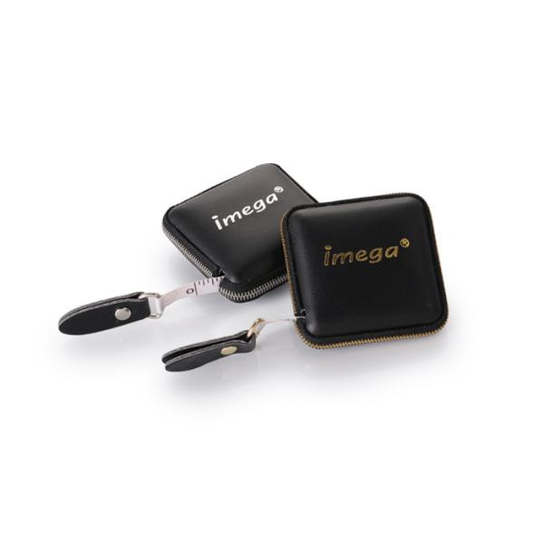 Quality Retractable Square Measuring Tape PU Leather Debossing Logo Metal for sale