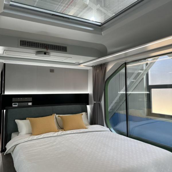 Quality Tempered Glass Movable Prefabricated Tiny Space Capsule House for Customized for sale