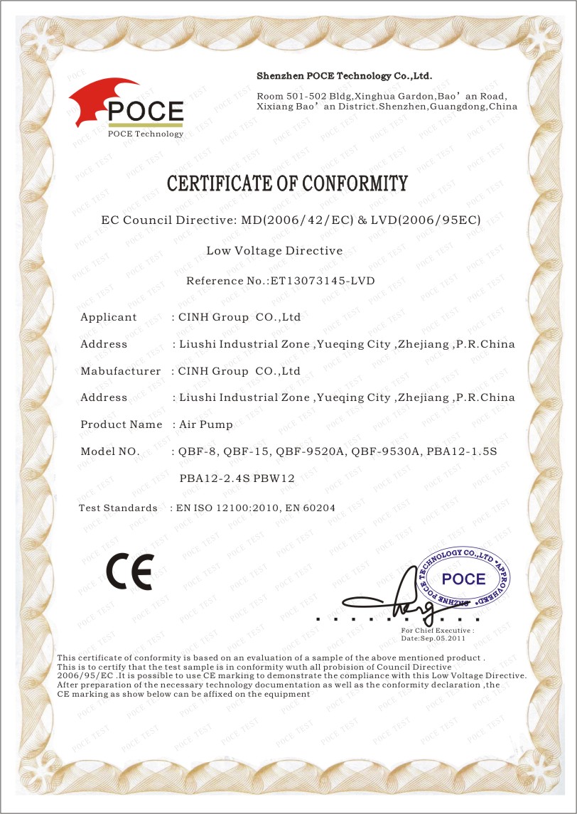 CE Mini AC Dual Diaphragm Air Pump For Air Bed