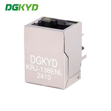 Quality KRJ-138ENL 8p8c Network 100 megabit cat6 RJ45 Connector with internal magnetics for sale