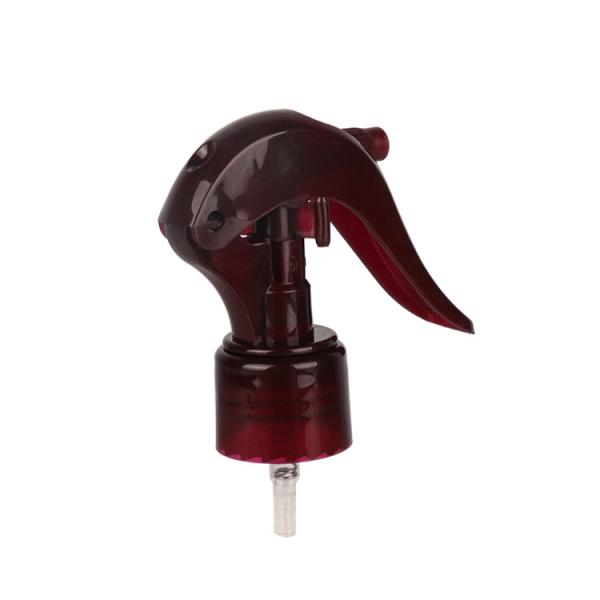 Quality Wine Red Plastic Mini Trigger Sprayer 28/410 For Gardening House Cleaning for sale