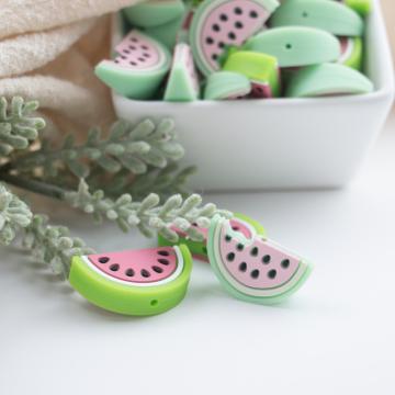 Quality Red Watermelon Shaped Silicone Beads Soft For Baby Teething for sale
