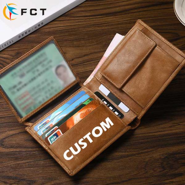 Quality Men's RFID Leather Wallet with Smart Design and Other Pattern Type in Genuine for sale