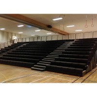 Quality 460mm Temporary Grandstand Seating Customized Backrest With End Curtains for sale