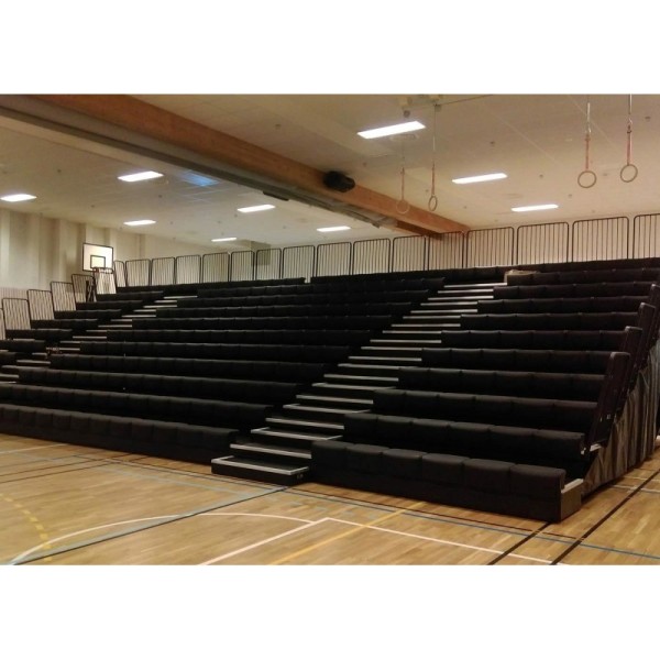 Quality 460mm Temporary Grandstand Seating Customized Backrest With End Curtains for sale