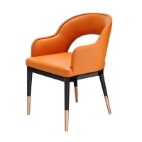 Quality Light Luxury Dining Chairs Solid Wood Armchair Restaurant Cafe Negotiation for sale