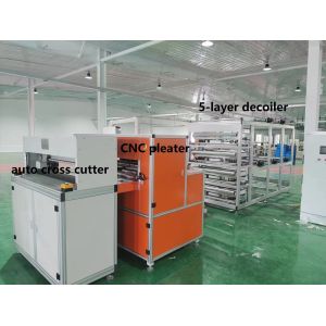 Quality 1050mm Width Purifier Filter Making Machine 220V / 380V CNC Knife Pleating for sale