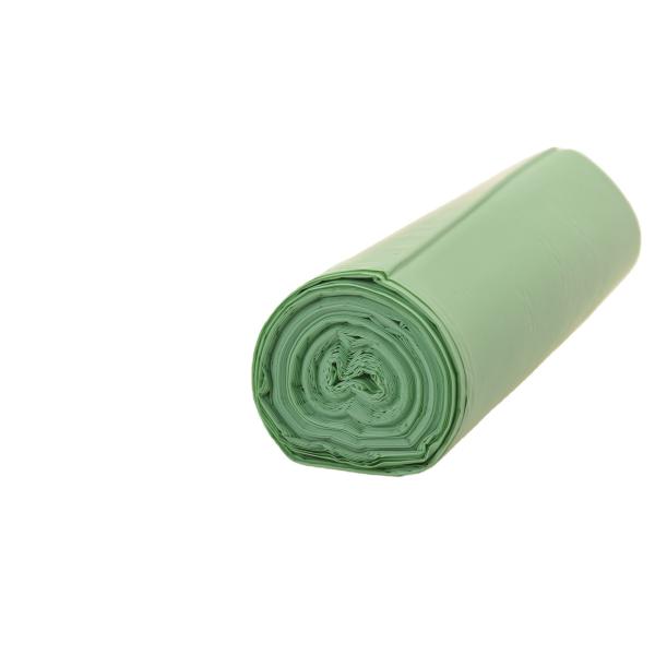 Quality PBAT/PLA/starch biodegradable plastic bag with green color and customizable size for sale