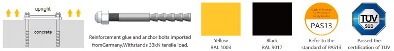 H Safety Barrier Warehouse flexible anti-collision system  FS-2023A