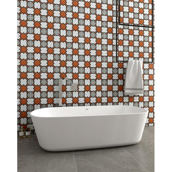 Quality 20x20cm Red Gray Ceramic Rustic Tile for Indoor Floor for sale
