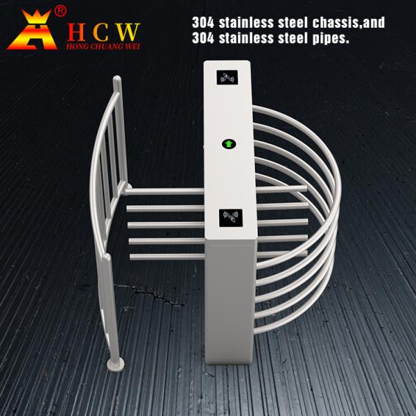 Quality 304 Stainless Steel Semi-Automatic Cross Semi-Height Turnstile with Face for sale