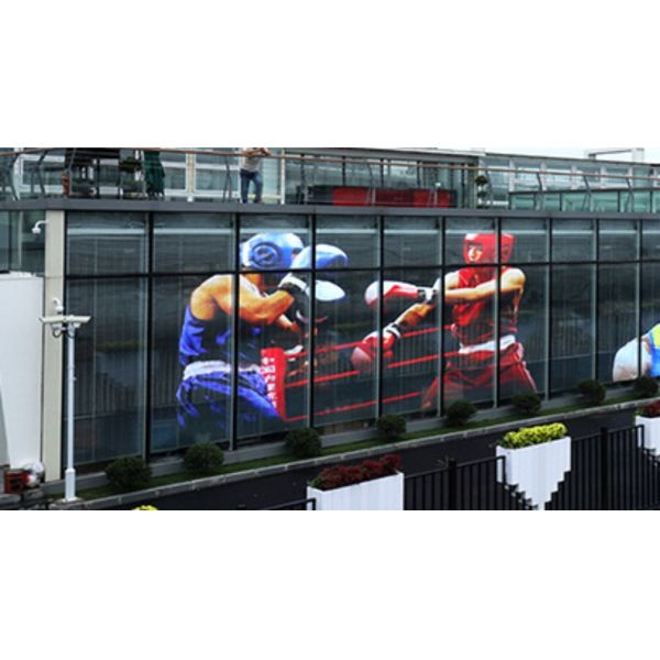 Quality Outdoor Large Advertising LED Grille Screen Waterproof Transparent for sale