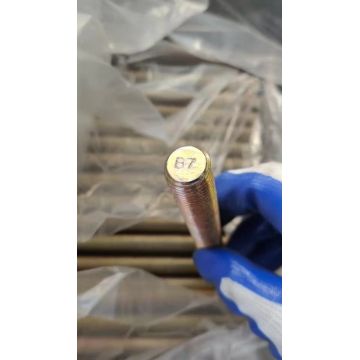 Quality Bichromate Plated Threaded Stud Bolt Hex Nut Washer ASME A193 for sale