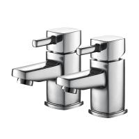 Quality smooth operation Bathroom Sink Taps Pair 3/4 Brass Chrome for sale
