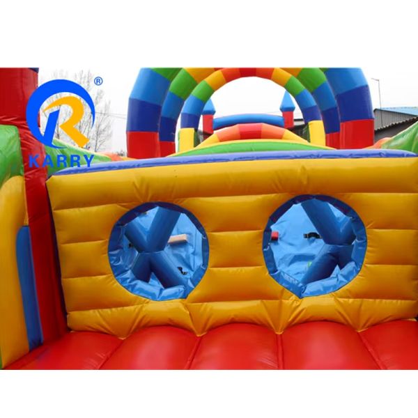 Quality Amusement Park Equipments Interactive Inflatable Obstacle Course for Kids and for sale