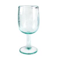 Quality Natural Color Thick Wall 11oz Vintage Crystal Goblets With Bubbles for sale