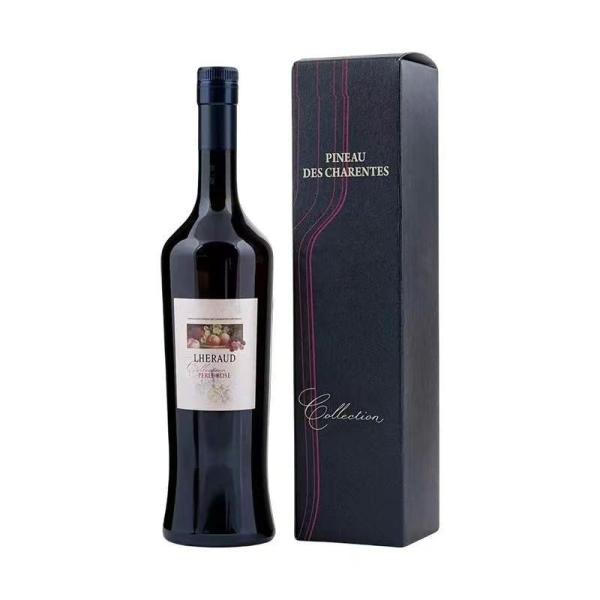 Quality Single 750Ml Bottle Red Wine Gift Box Custom Printed PU Leather Carrier Box Packaging for sale