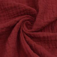 Quality 125-130GSM Four Layers Crinkle Cheesecloth Fabric Red Gauze Fabric for sale