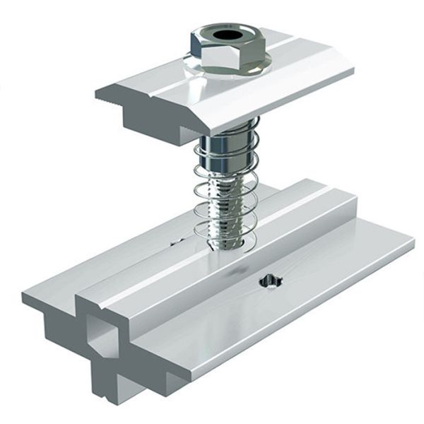 Open Ground 6063,6005 Customized Length Solar Panel Earthing Clamps ...