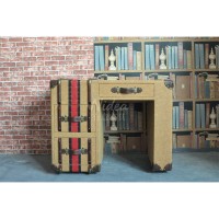 Quality Nidea #8311 Vintage American Country Distressed Leather Computer Desk Personaliz for sale