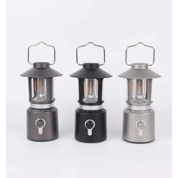 Quality Garden 5W LED Light Dual Vintage Camping Lantern 8000mAh Fast Charge Seamless Dimming 6 Level Brightness IPX4 Waterproof for sale