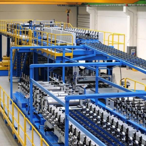 Quality 3-8m/min PU Sandwich Panel Production Line With 5.5KW Main Power for sale