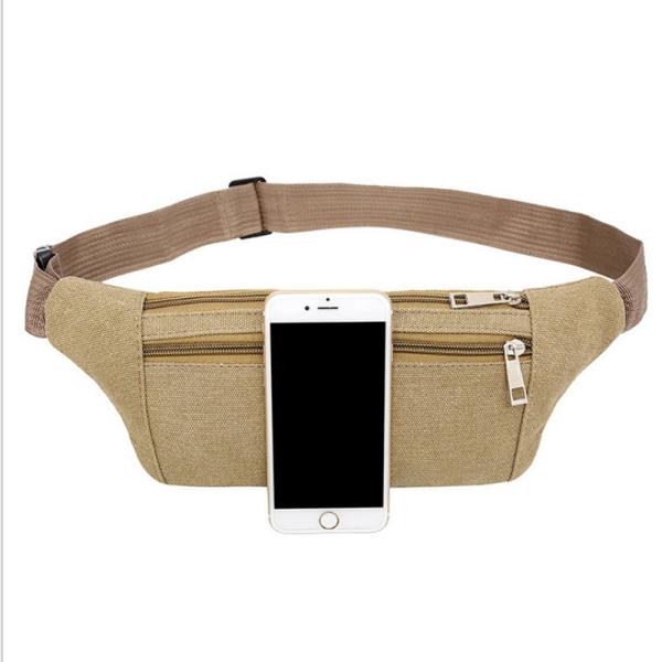 Quality Large Capacity Canvas Waist Bag For Men Outdoor Leisure for sale
