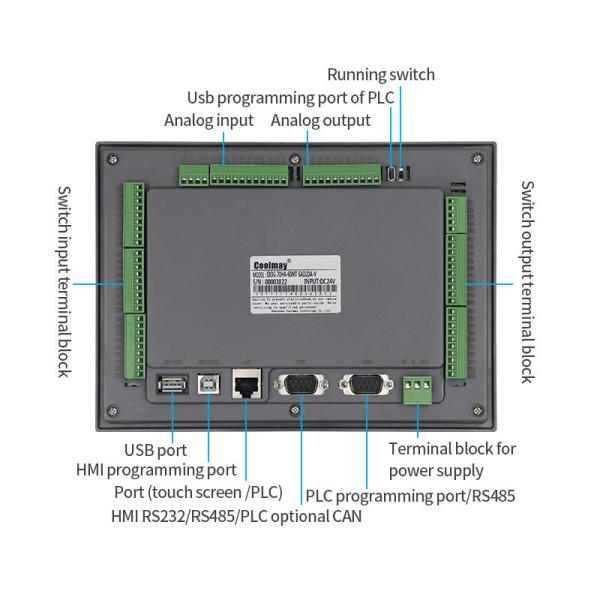 Quality 10 Inch HMI With Integrated PLC Touch Screen RAM 128MB 32K Program Capacity for sale