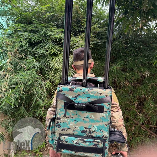 Quality Camouflage Backpack Drone Jammer 2KM~2.5KM Anti Drone Jammer Signal Blocker for sale