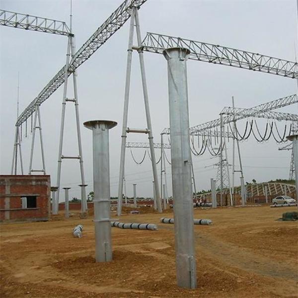 Quality Q235 Electrical Power electric transmission tower Substation Tubular Steel for sale