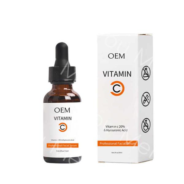 Quality Black Spot Peptide Hyaluronic Vitamin C Serum Essence Facial Whitening Custom for sale